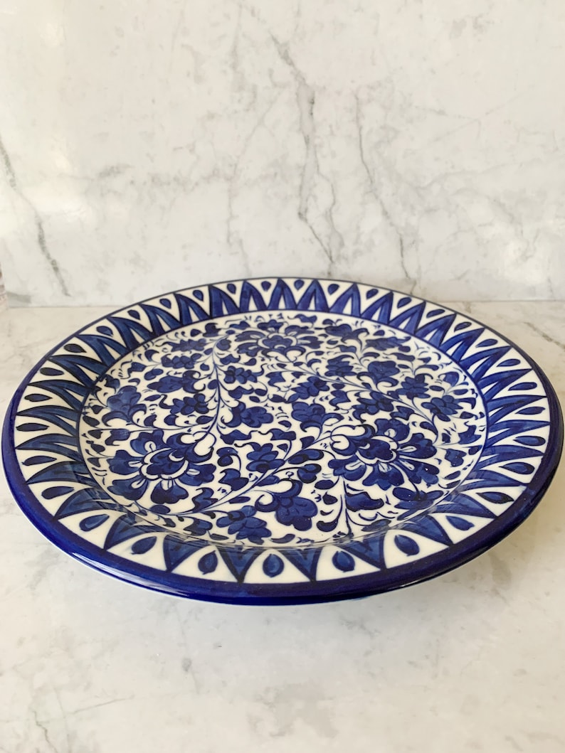 Handcrafted Serving Plates for Dinner, Lunch Ceramic Glazed Plates Hand ...
