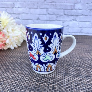 Handmade Hand-painted Blue Pottery Cups With or Without Lid - Etsy