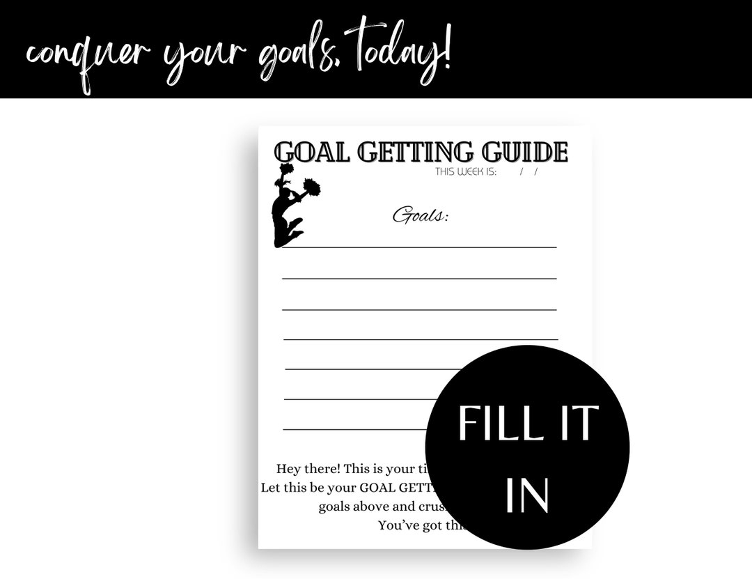 Goal Getting Guide, Keeping Track, Goal Planner, Weekly Charts, Weekly ...