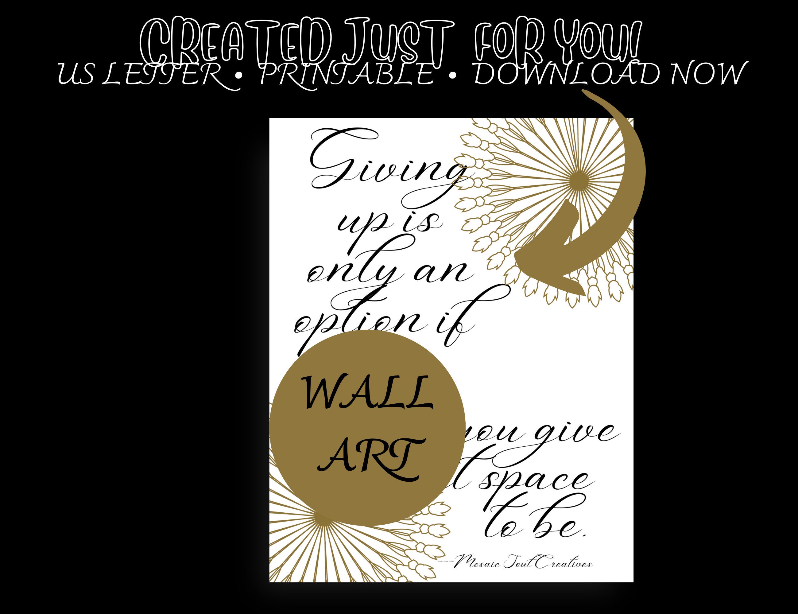 Giving Wall Art, Frameable Art Wall, Unique Wall Decor, Motivational ...