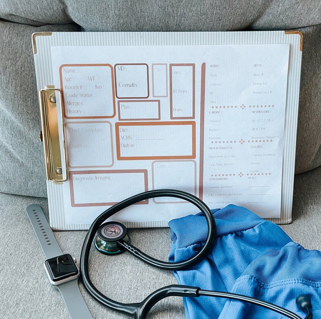 Nurse Report Sheet, Aesthetic Nursing Report Sheet, Simple Nursing ...