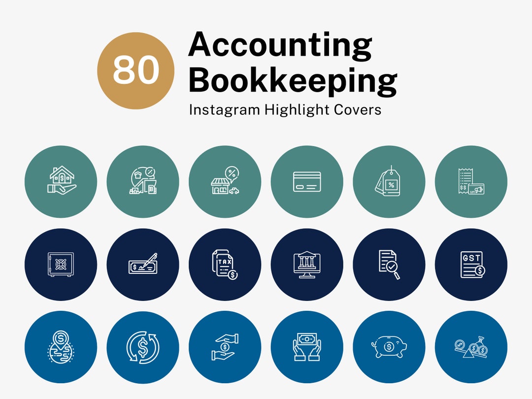 80 Accounting Bookkeeping Instagram Highlight Covers | Finance | 7x ...