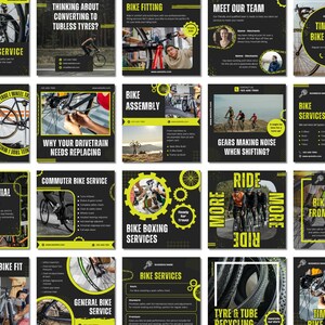 50 Bike Repair Instagram Post Templates Bicycle Mechanic Bike Repair ...