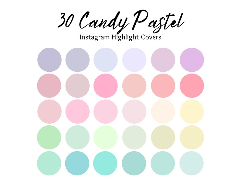 30 Candy Pastel Instagram Highlight Covers | Rainbow Bright Pastels ...