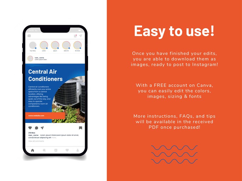 50 HVAC Instagram Post Templates | Heating Ventilation Air Conditioning ...