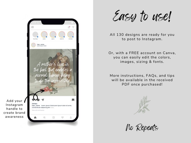 130 Motherhood Instagram Quote Templates Mom Life Quotes - Etsy