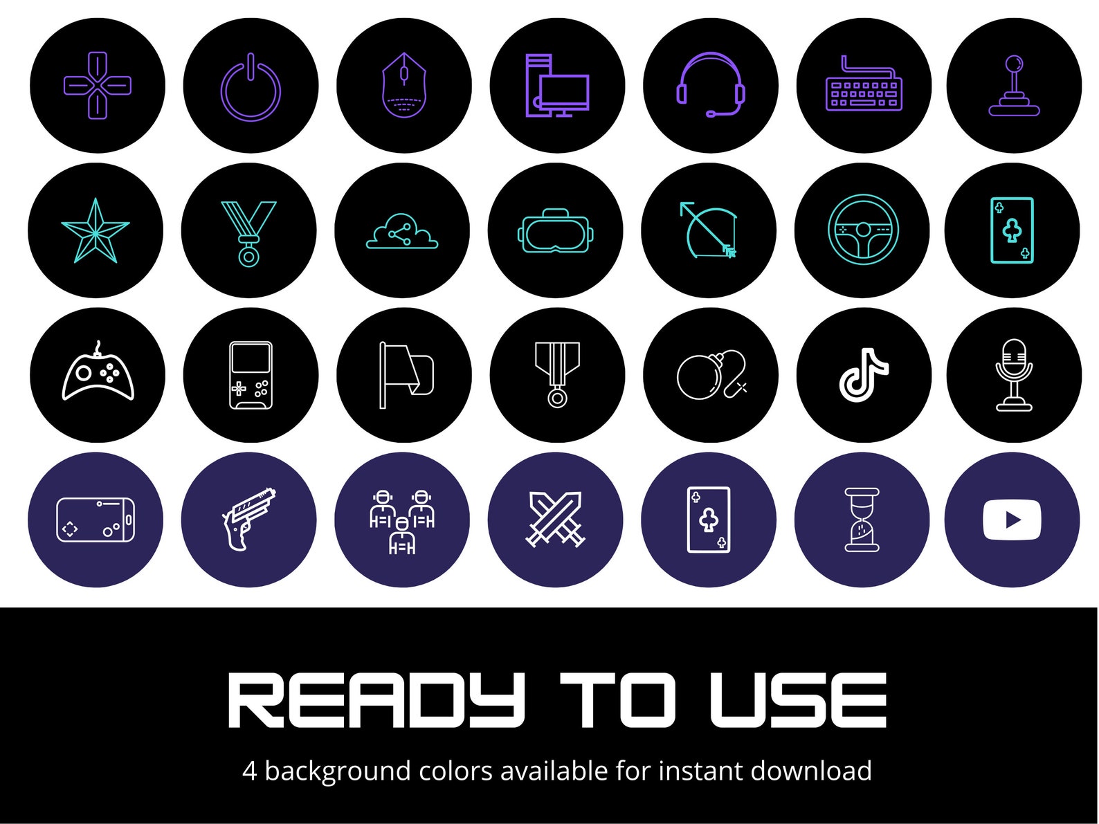 45 Gamer Instagram Highlight Covers | Streamer Gaming | 4x Colors | IG ...