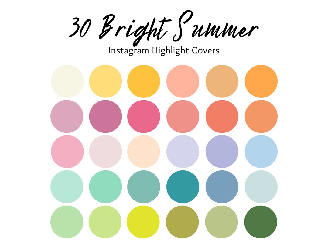 30 Bright Summer Instagram Highlight Covers | Tropical Summery Colors ...