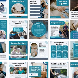 50 Home Care Instagram Post Templates | Homecare Services Social Media ...