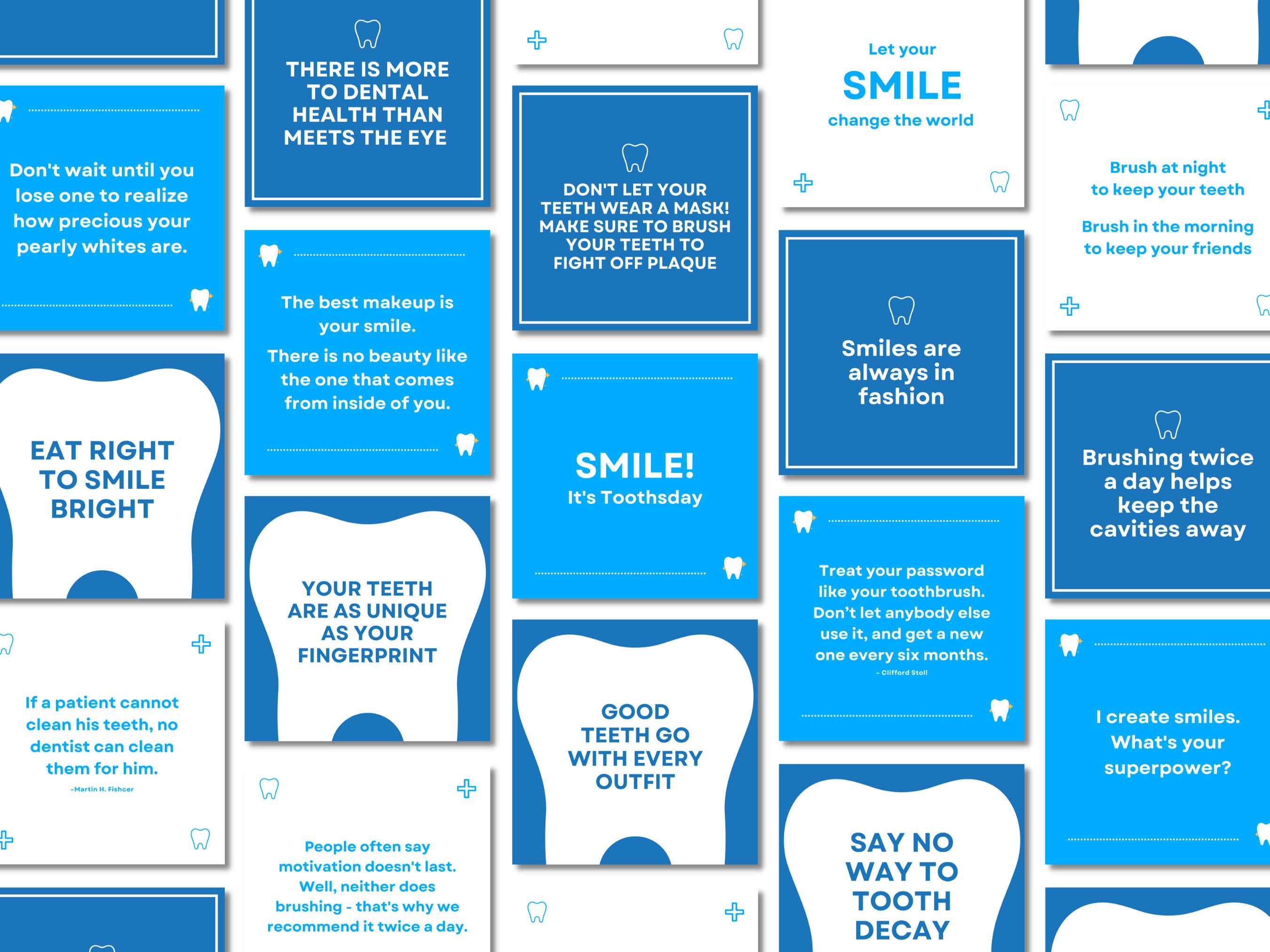 60 Dentist Instagram Quote Templates Dental Teeth Tooth Care Social ...