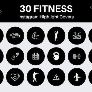 30 Fitness Instagram Highlight Covers | Personal Trainer Gym | 6x ...