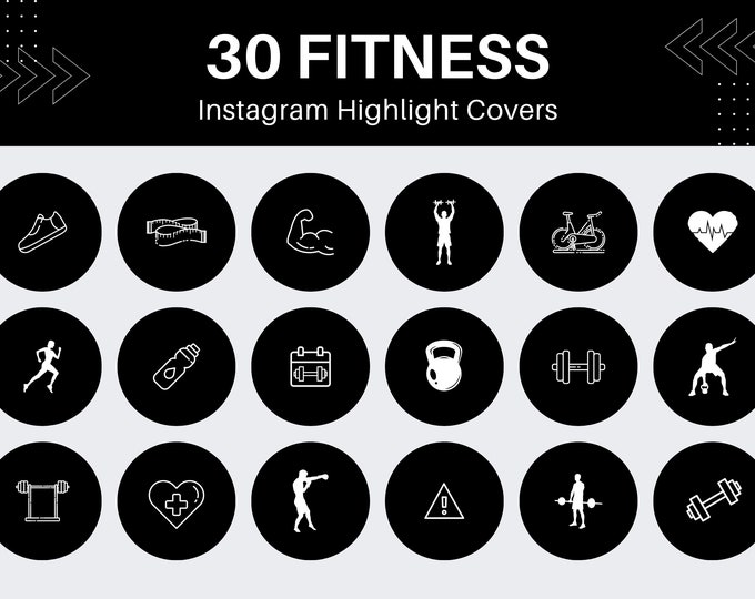 30 Fitness Instagram Highlight Covers | Personal Trainer Gym | 6x ...