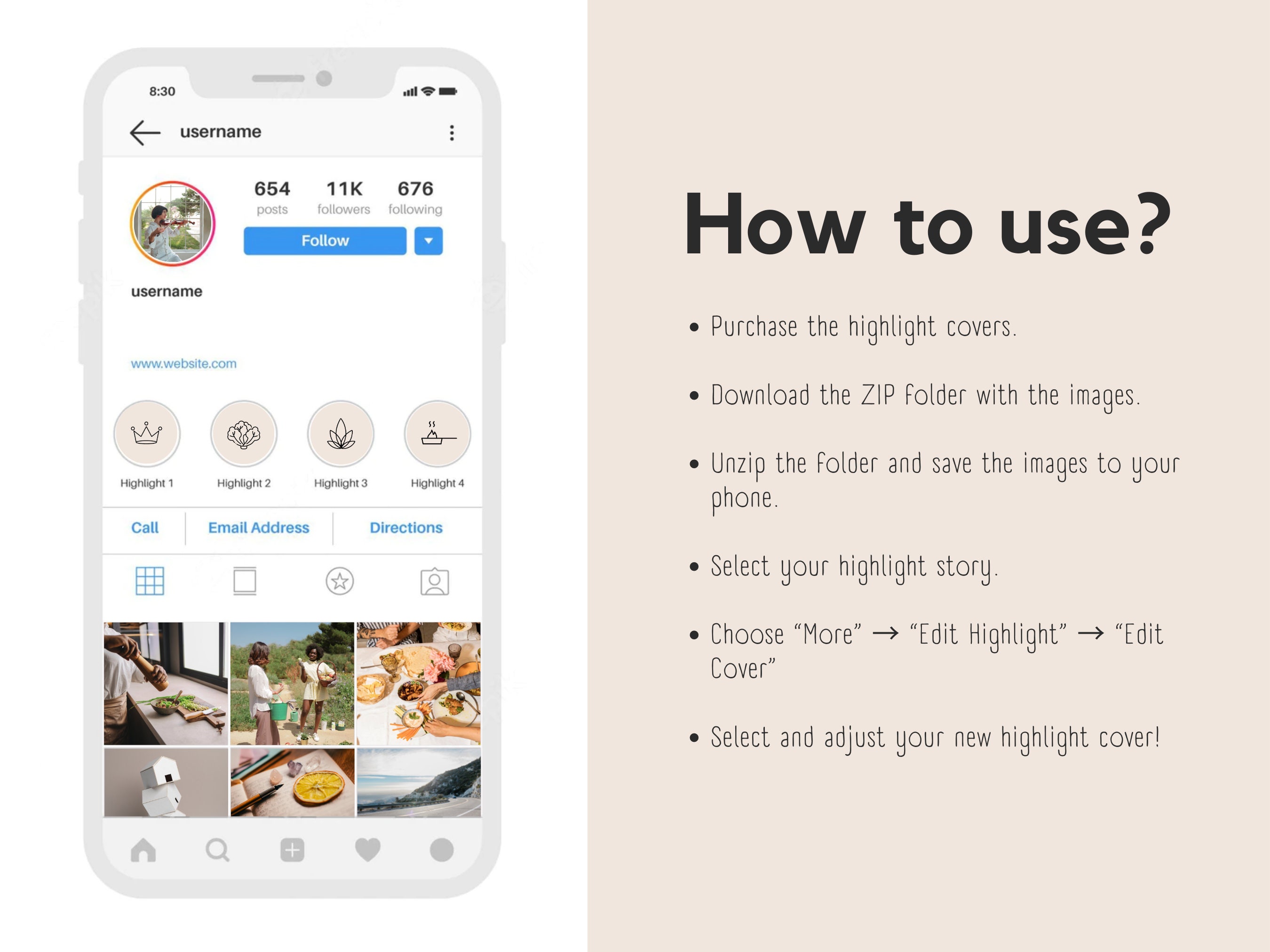 255 Beige Instagram Highlight Covers Line Icons Black Outline Neutral ...