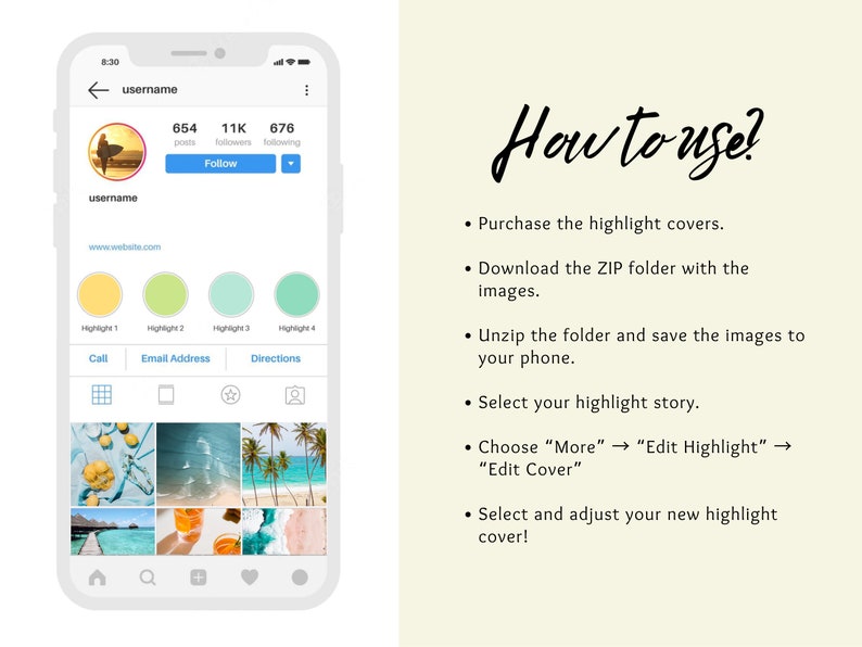 30 Bright Summer Instagram Highlight Covers | Tropical Summery Colors ...
