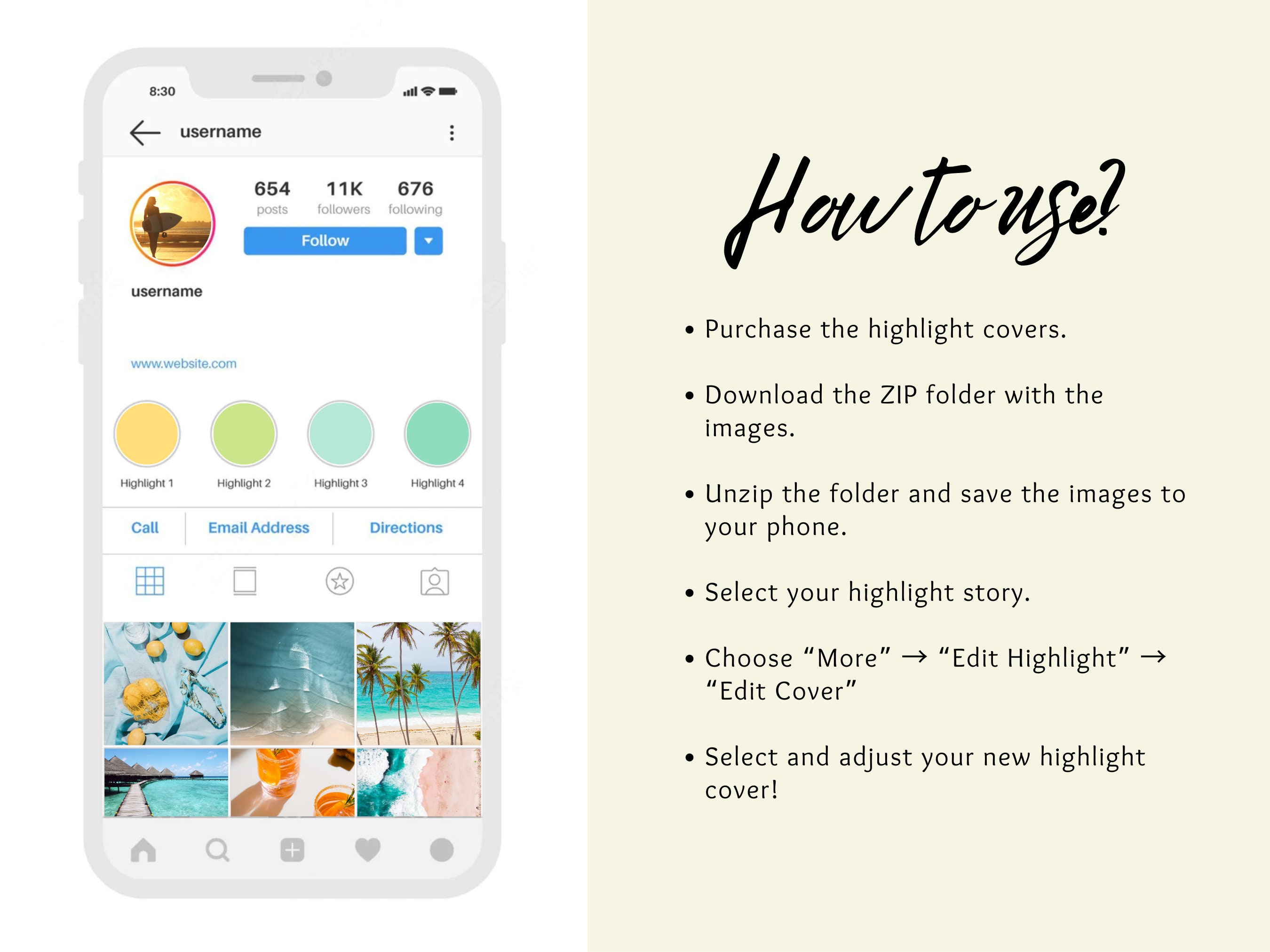 30 Bright Summer Instagram Highlight Covers | Tropical Summery Colors ...