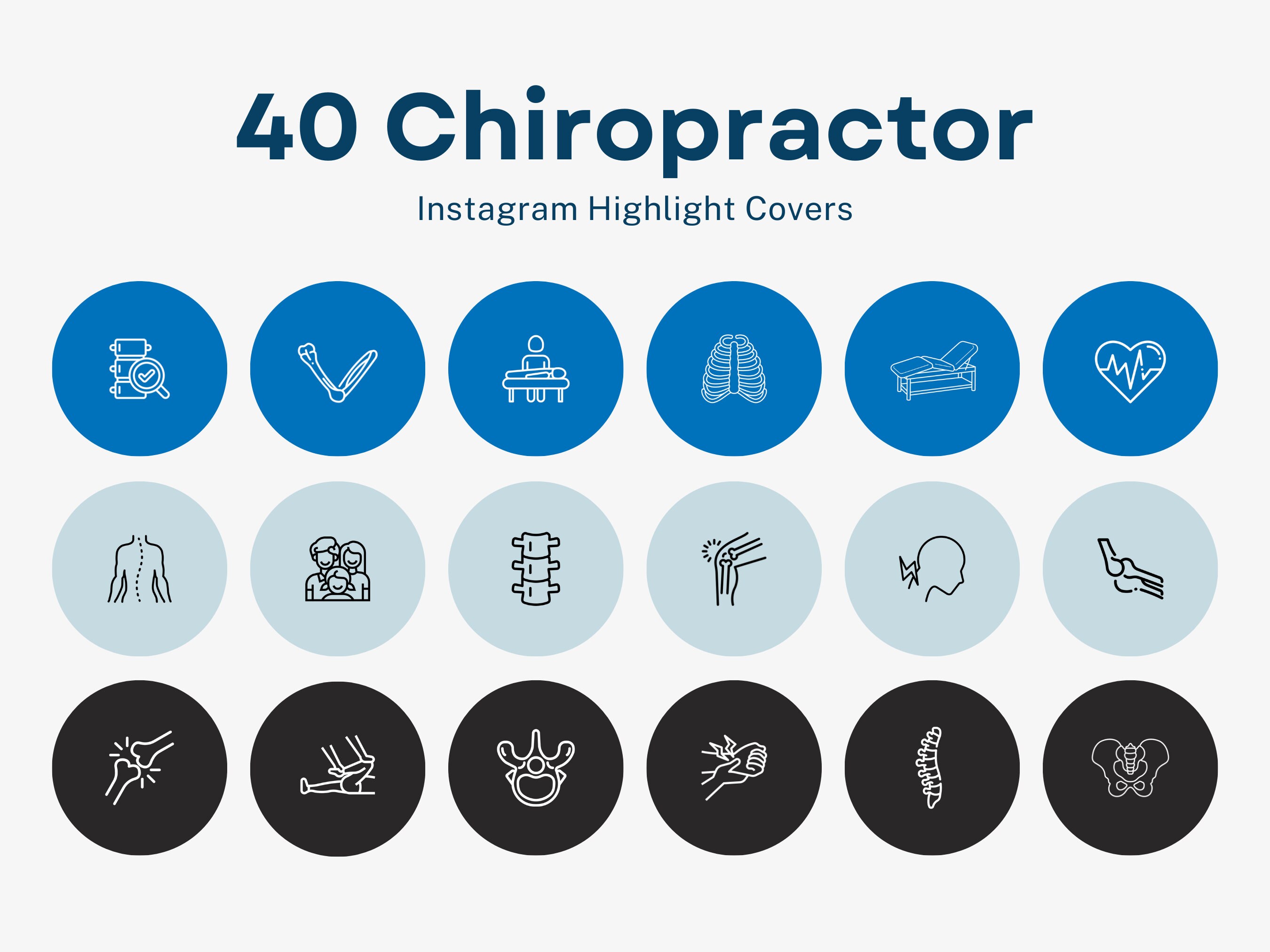 40 Chiropractor Instagram Highlight Covers | Chiropractic Doctor Chiro ...