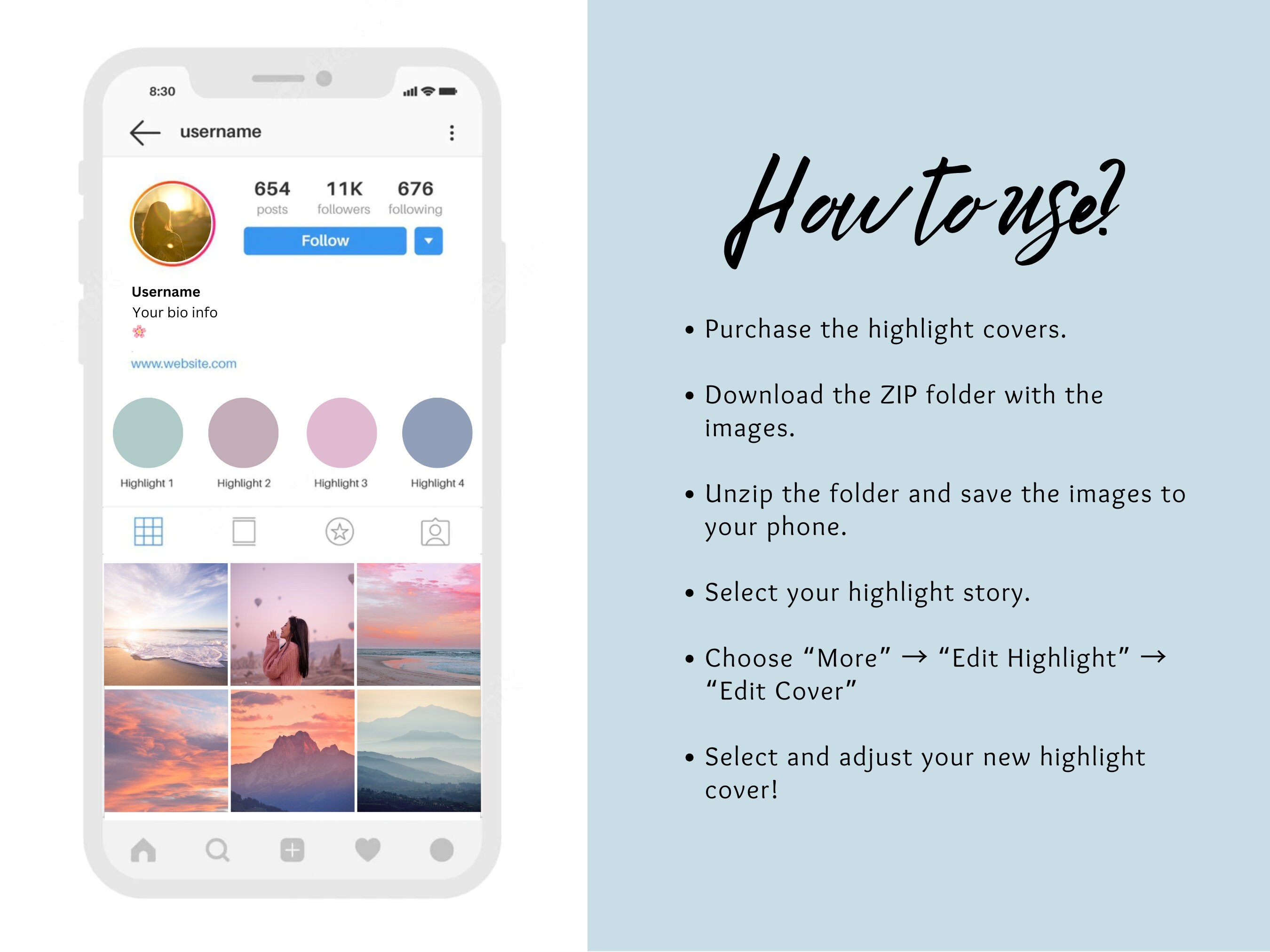 30 Dawn Instagram Highlight Covers | Sky Sunrise Cool Tone Pastel ...