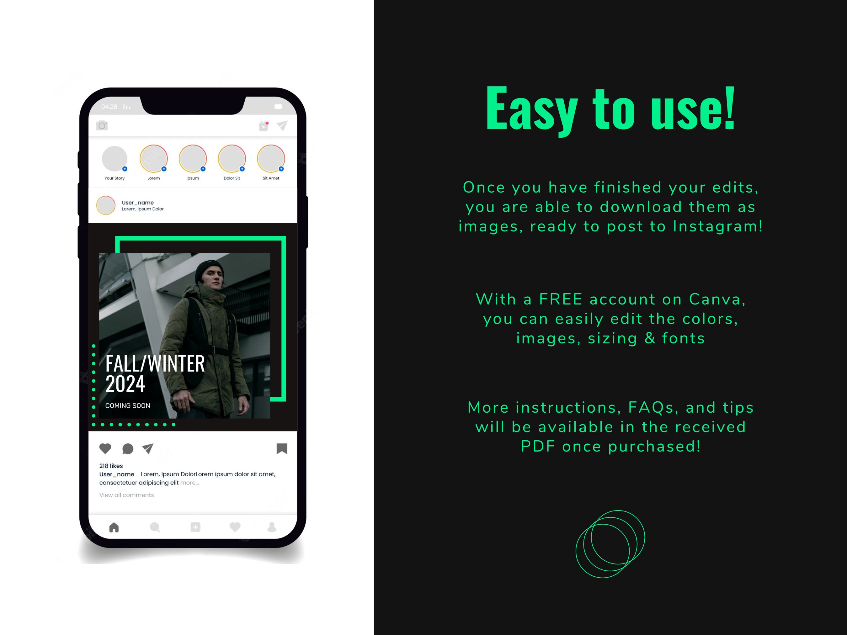 50 Neon Fashion Instagram Post Templates | Neon Hype | Streetwear Urban ...