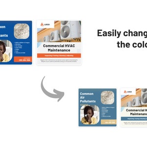 50 HVAC Instagram Post Templates | Heating Ventilation Air Conditioning ...