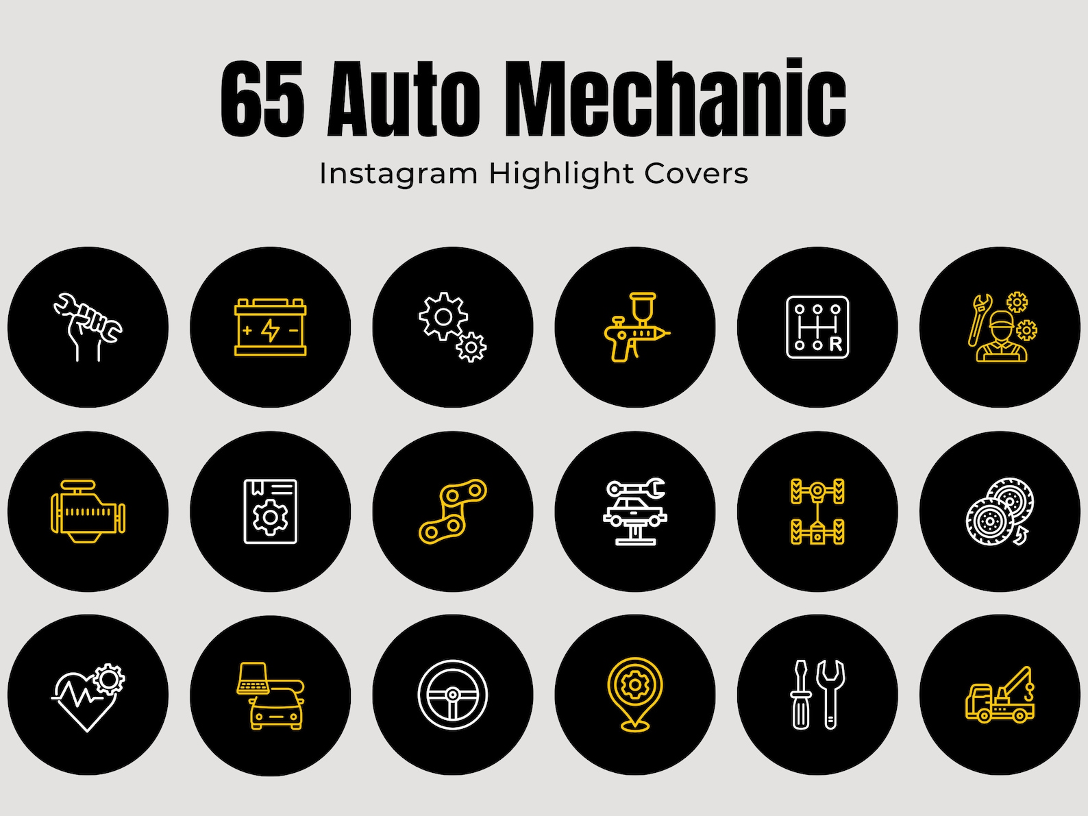 65 Auto Mechanic Instagram Highlight Covers | Car Repair Shop | 7x ...