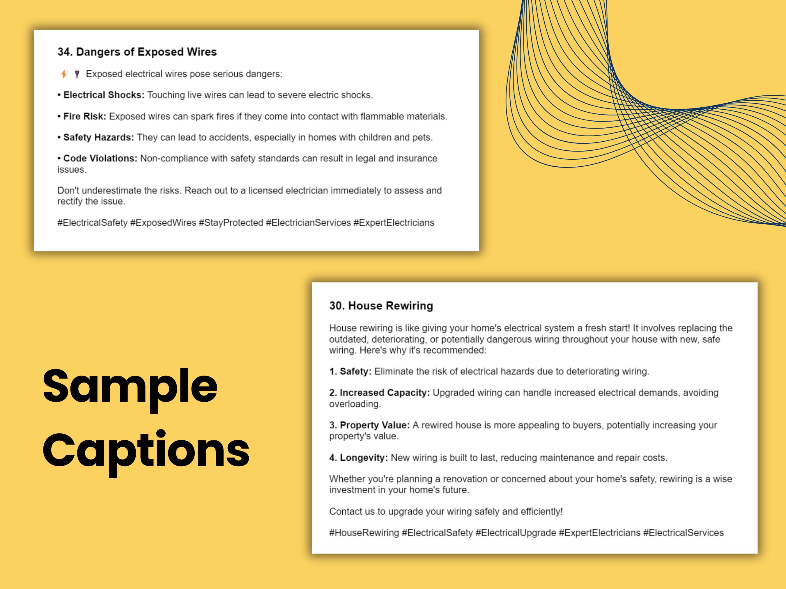 Electrician Social Media Captions Instagram Captions Instagram Post ...