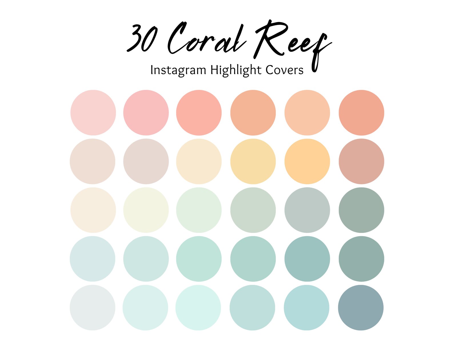 30 Coral Reef Instagram Highlight Covers | Blue Ocean Sea Pastel Coral ...