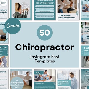 50 Chiropractor Instagram Post Templates Chiropractic Doctor Brand Feed ...