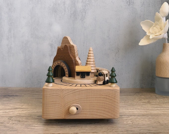 Personalised Wooden Light-up Music Box Christmas Decor LED Music Box - Etsy
