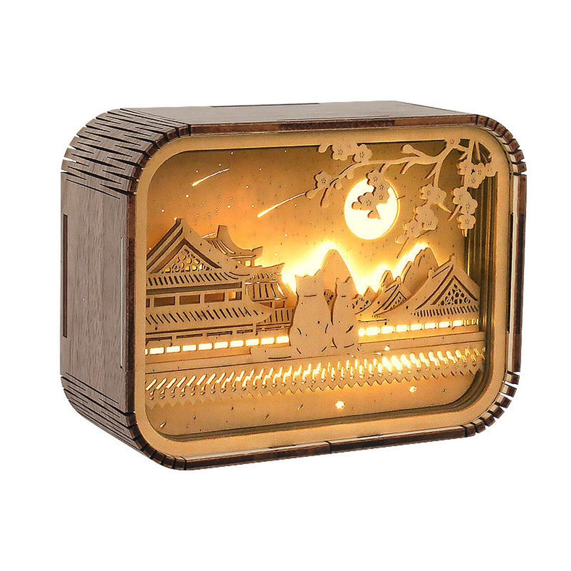 3D Stereo Wood Carving Night Light Gift for Him/her - Etsy