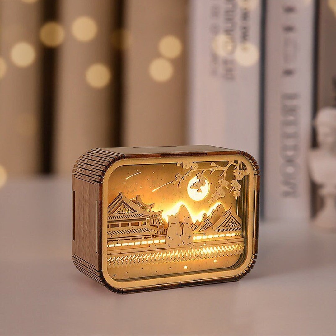 3D Stereo Wood Carving Night Light, Gift for Him/her - Etsy