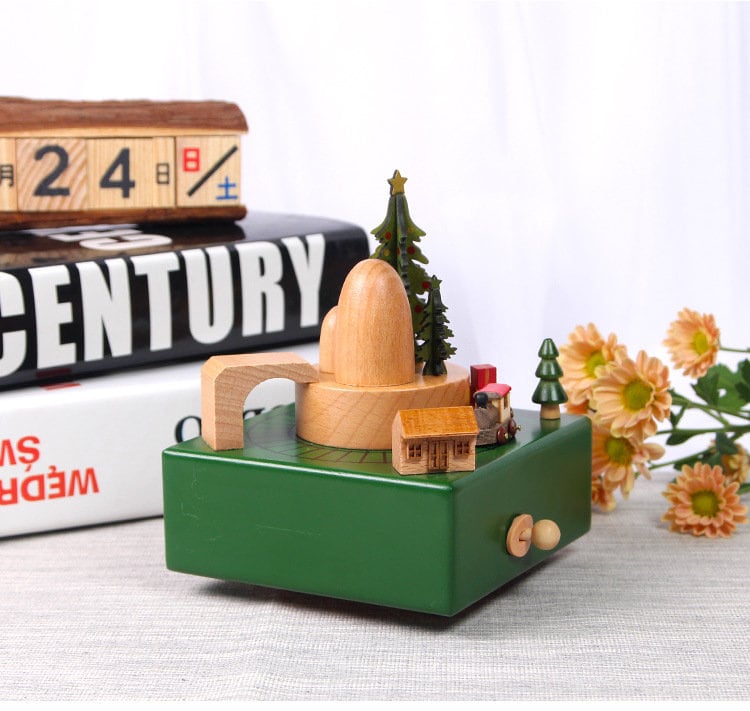 Personalized Christmas Train Wooden Music Box Customized - Etsy