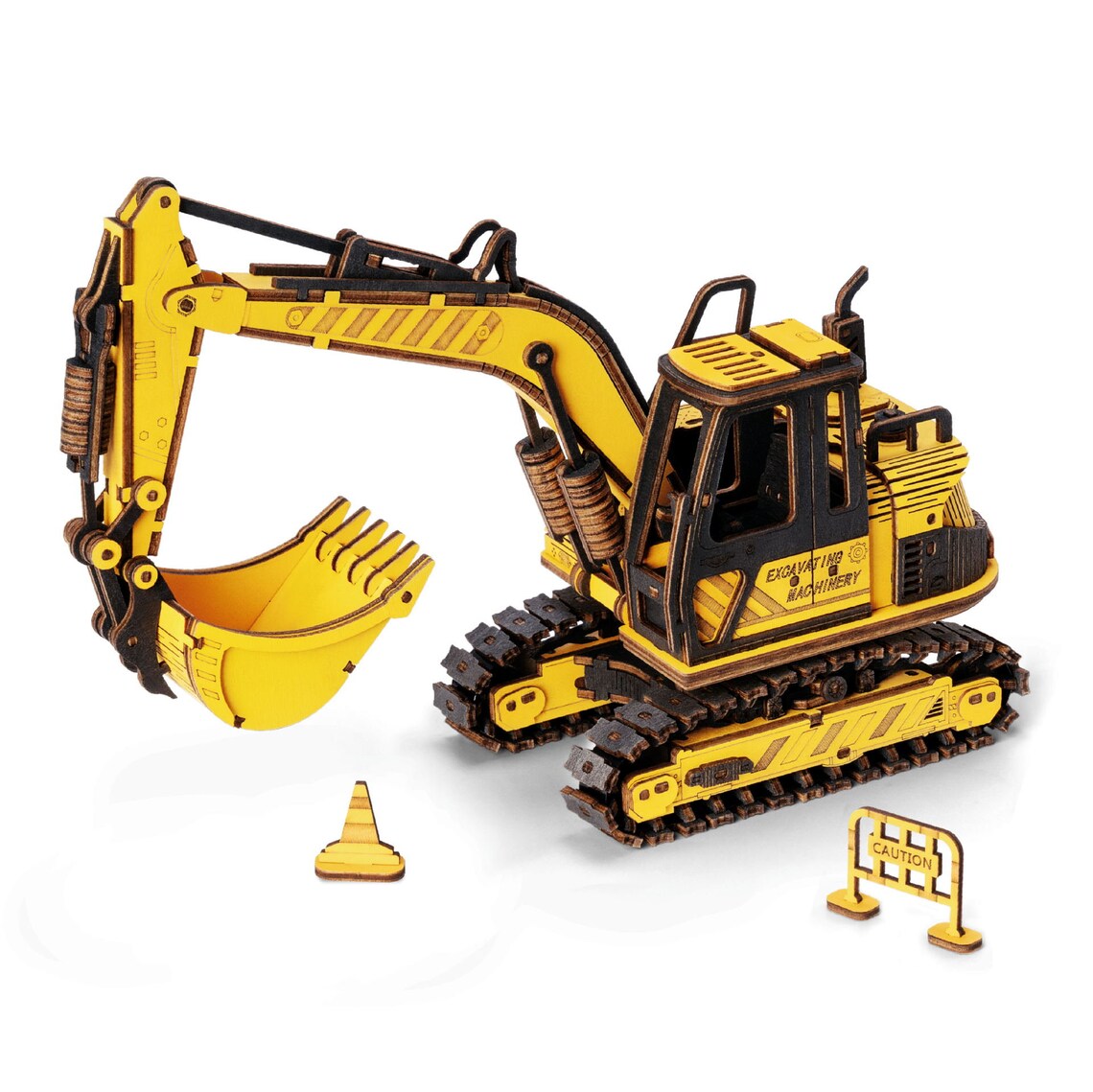 3D DIY Excavator Model Wooden Puzzle Interactive Construction - Etsy