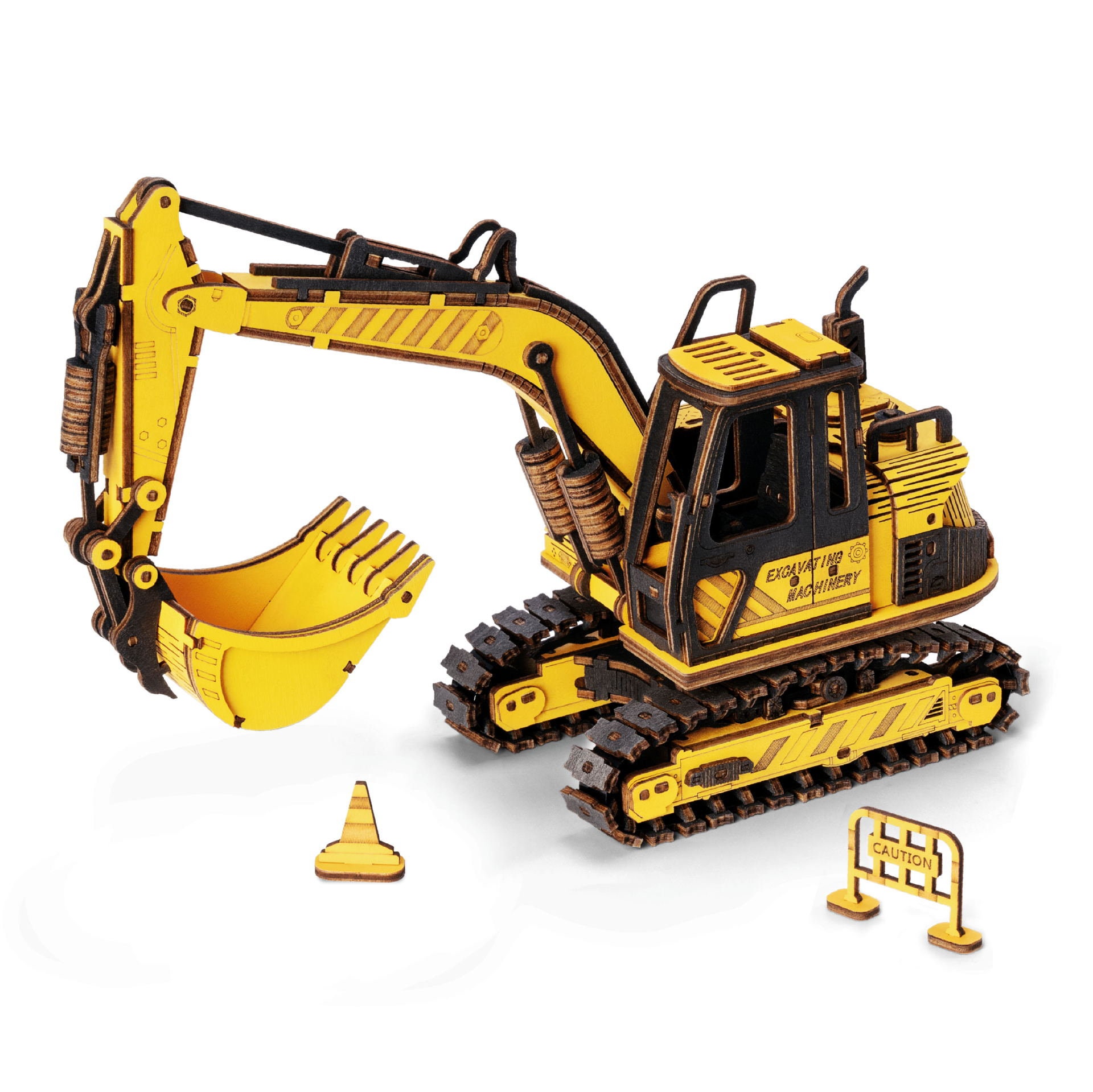 3D DIY Excavator Model Wooden Puzzle Interactive Construction - Etsy