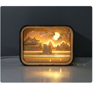 3D Stereo Wood Carving Night Light, Gift for Him/her - Etsy