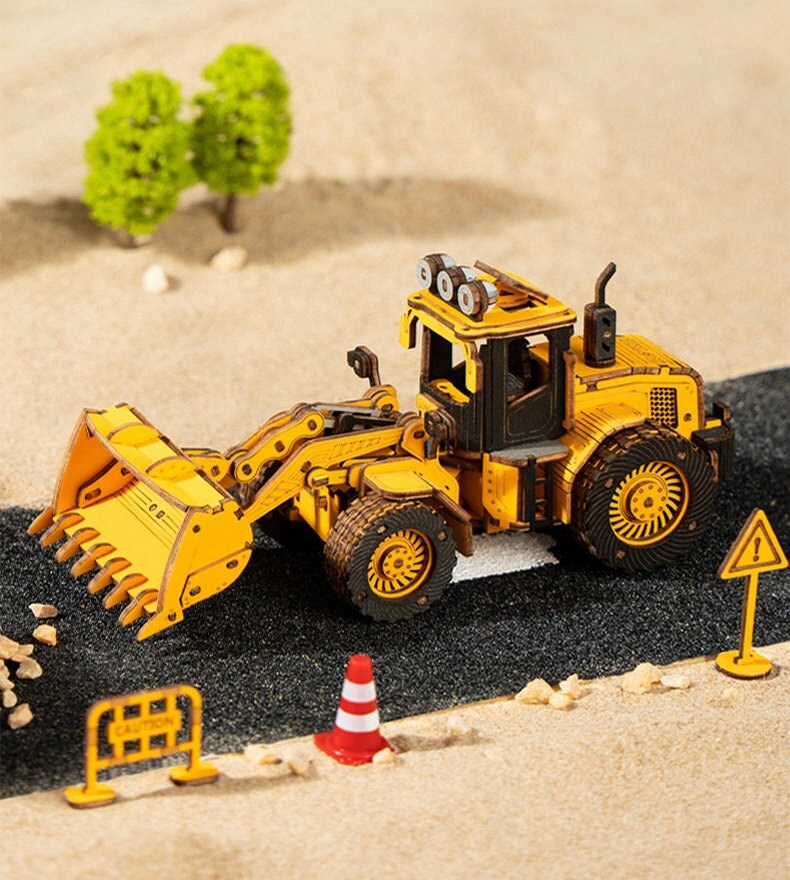 3D DIY Excavator Model Wooden Puzzle Interactive Construction - Etsy