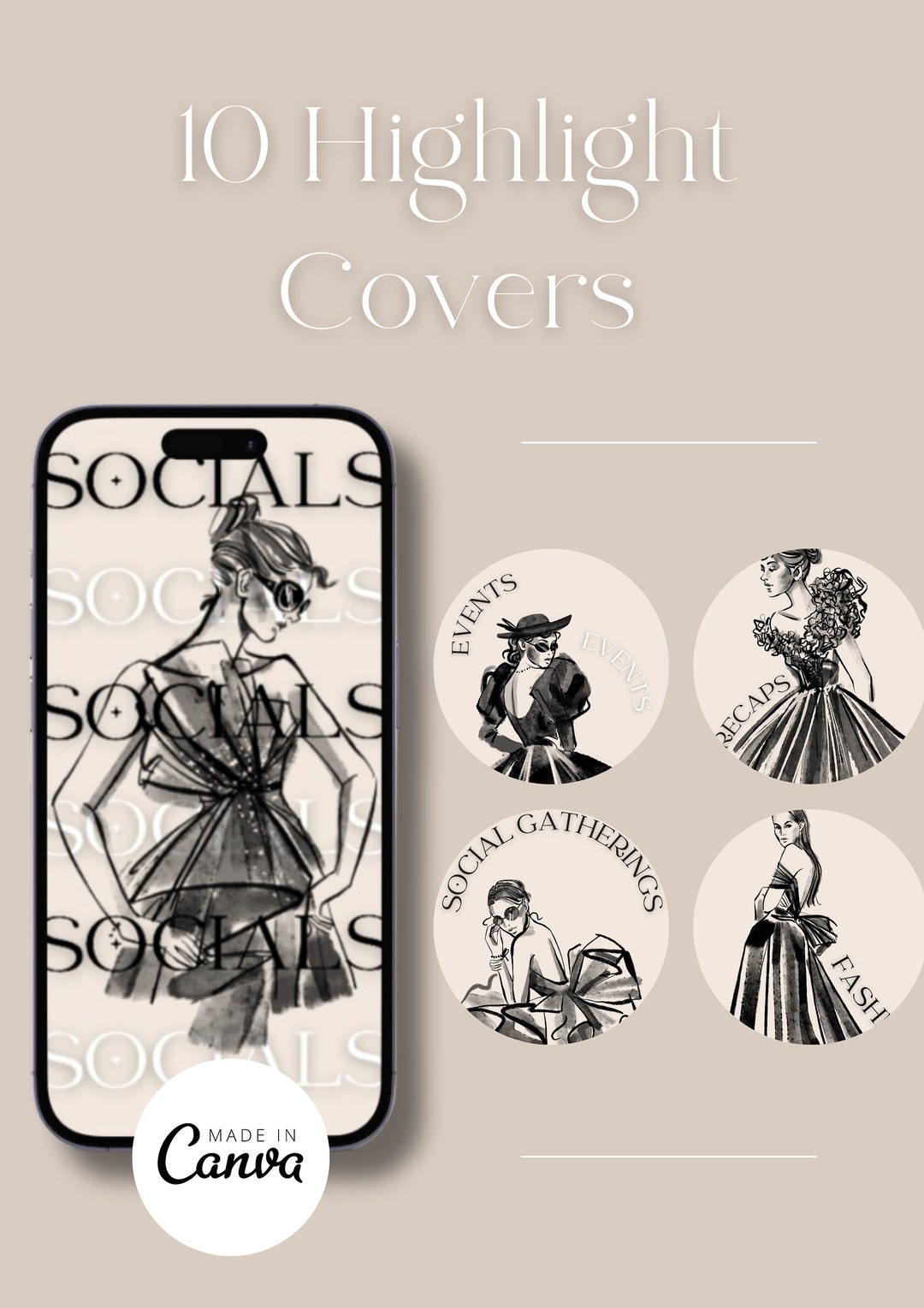 10 Highlight Covers Instagram Highlight Covers Neutral Highlight Covers ...