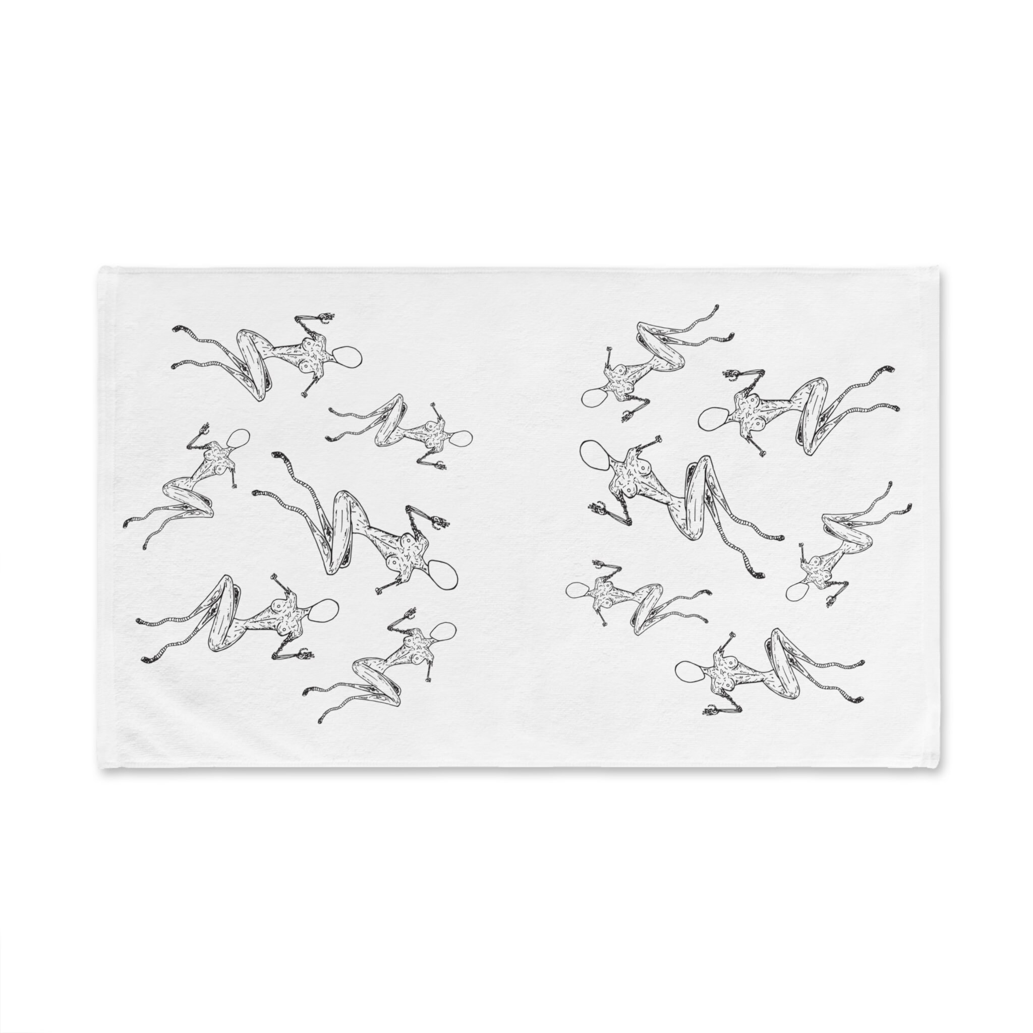 Surrealism Drawing Hand Towel, Lowbrow Female Figure Towel, Pop ...