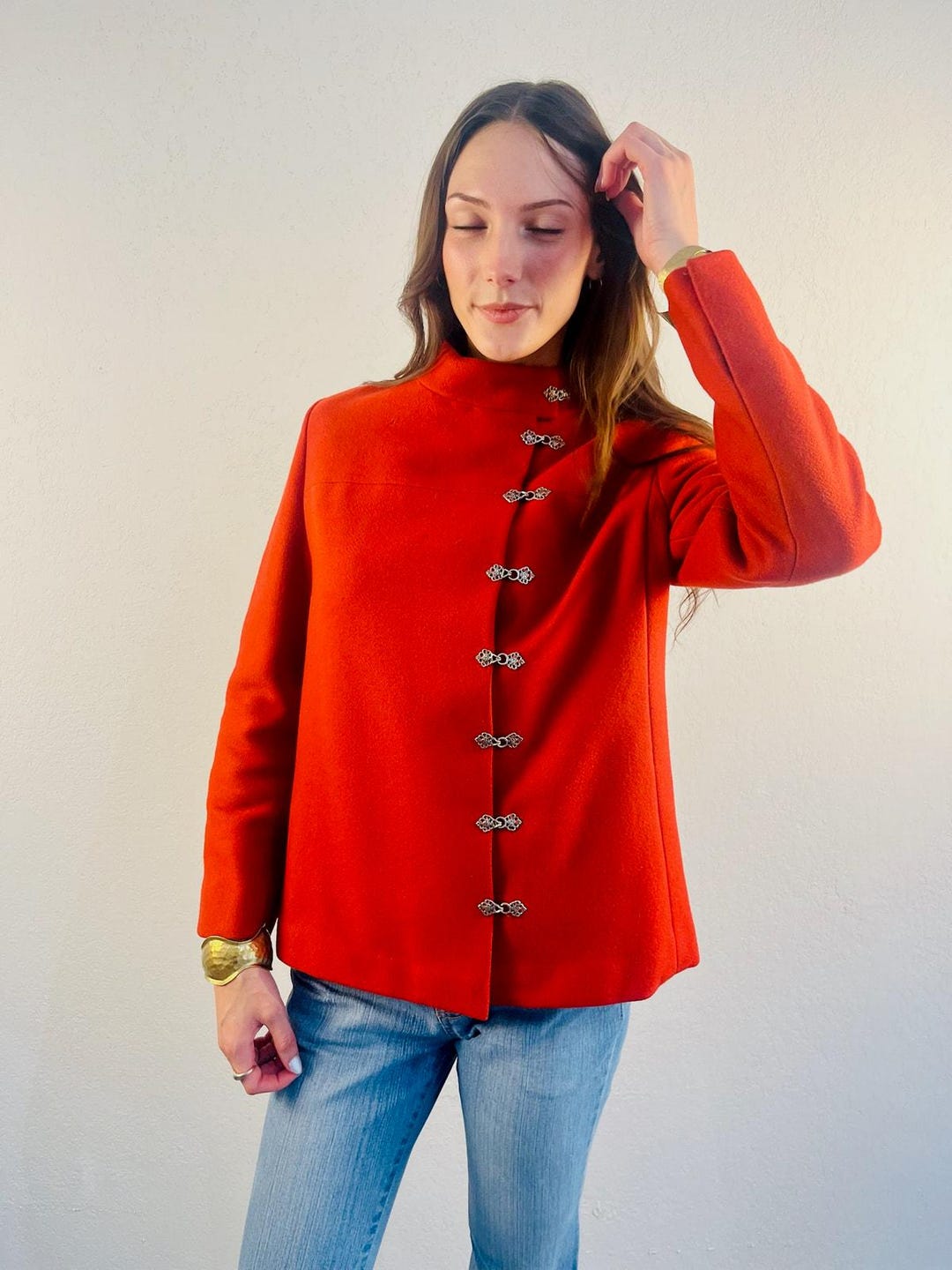 Burnt Orange Peacoat - Etsy Burnt Orange Peacoat - Etsy