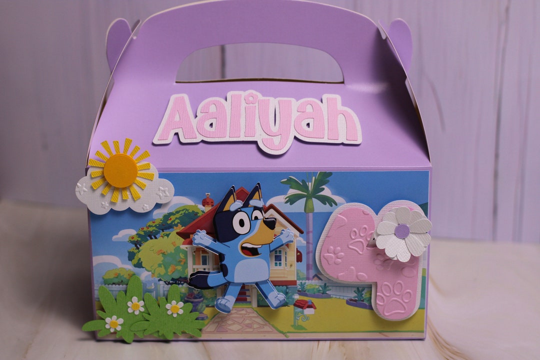 Bluey Favor Box, Goodie Box, Birthday Decoration, Custom Gable Box ...