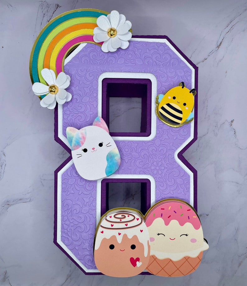 Custom Letter/number Cardstock, Paper Number, 3d Letter, Squishmallow ...