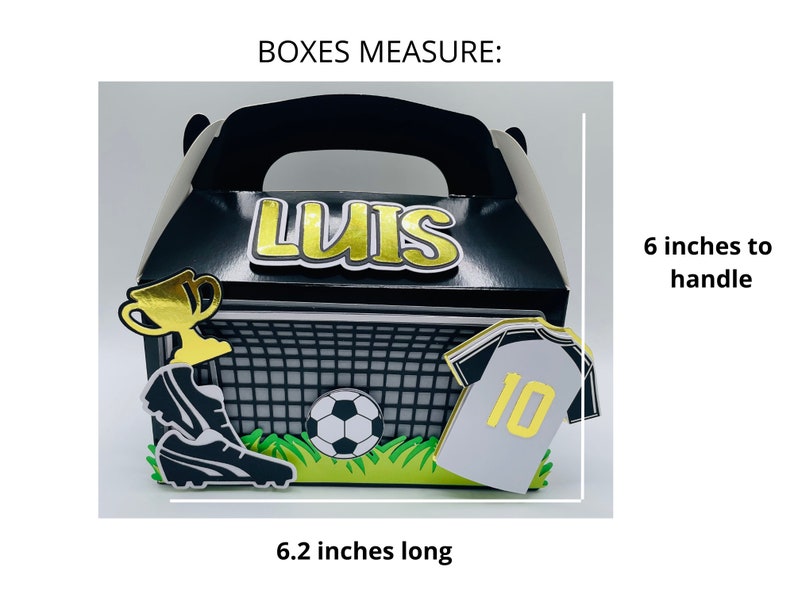 Soccer Favor Box, Soccer Goodie Box, Soccer Birthday, Soccer Custom ...