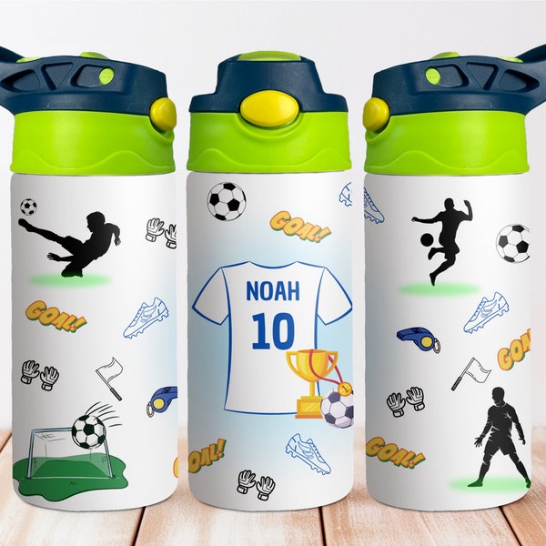 Soccer Water Bottle - Etsy