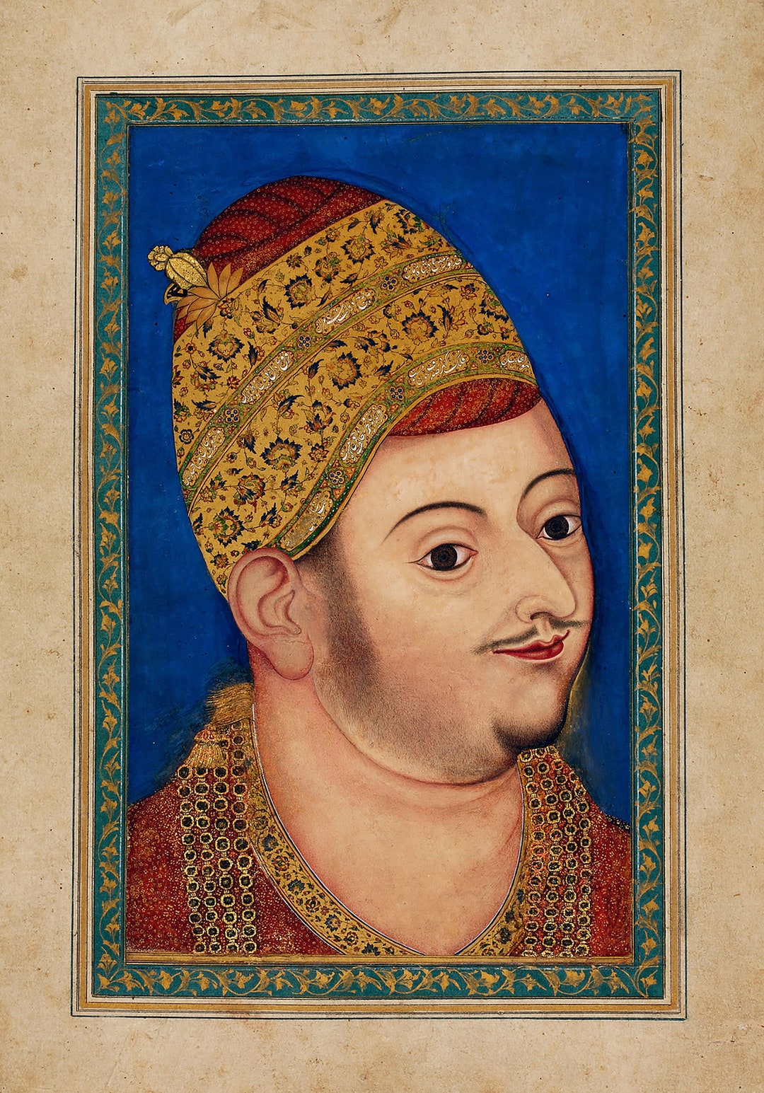 Digital Portrait-of-sultan-ibrahim-adil-shah-ii-of-bijapur, Vintage ...