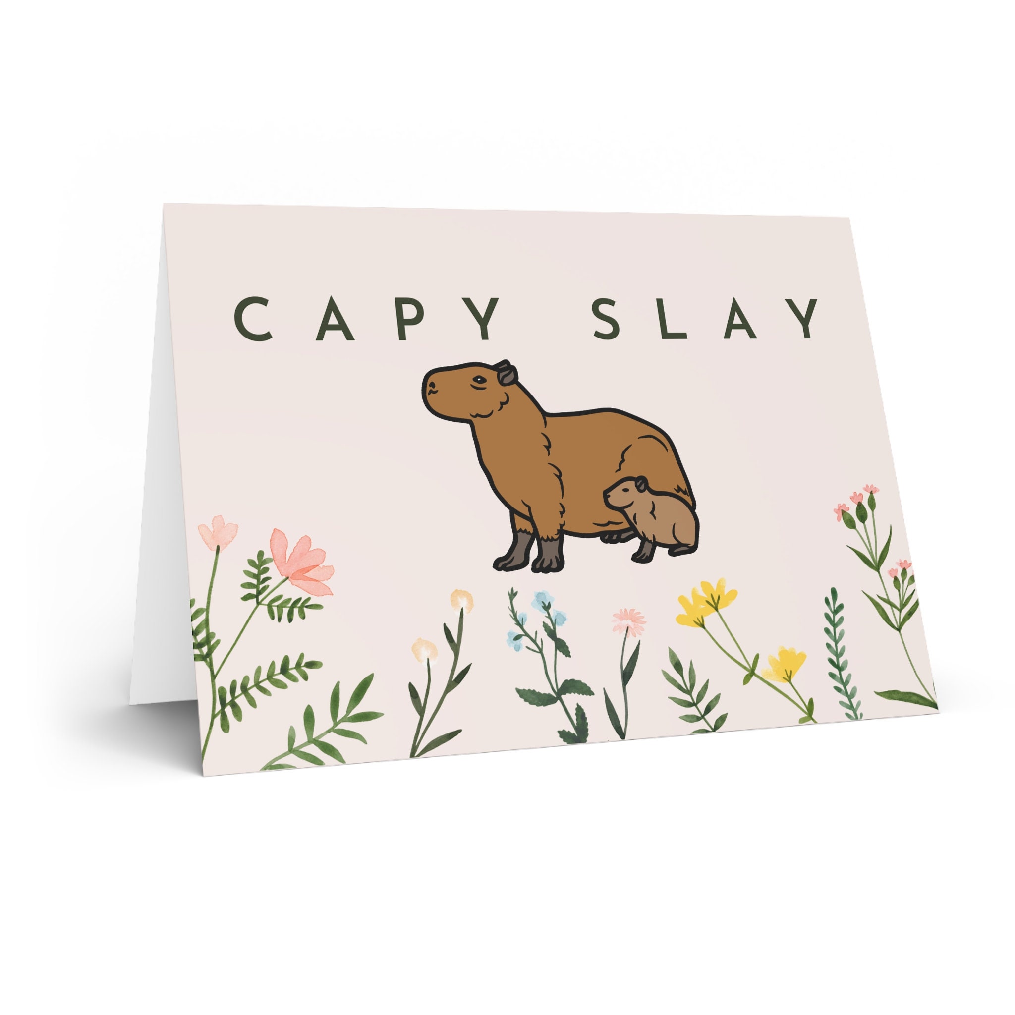 Capy Slay Capybara Card - Etsy