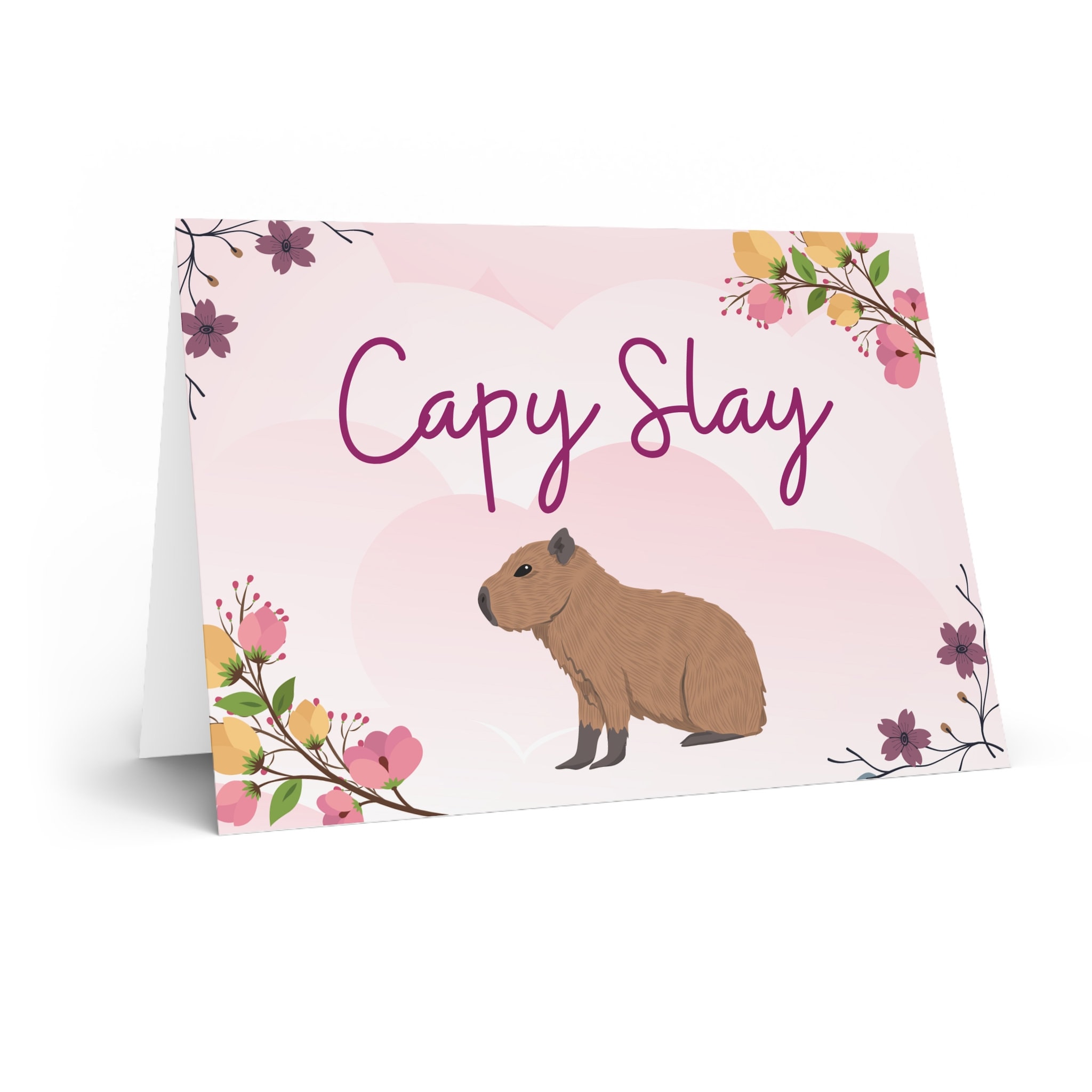 Capy Slay Capybara Card - Etsy