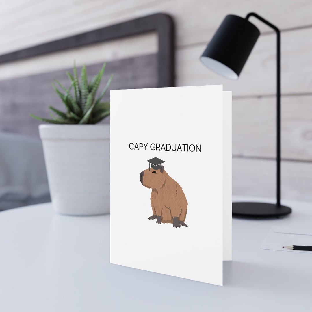 Capybara Capy Graduation Greeting Cards - Etsy