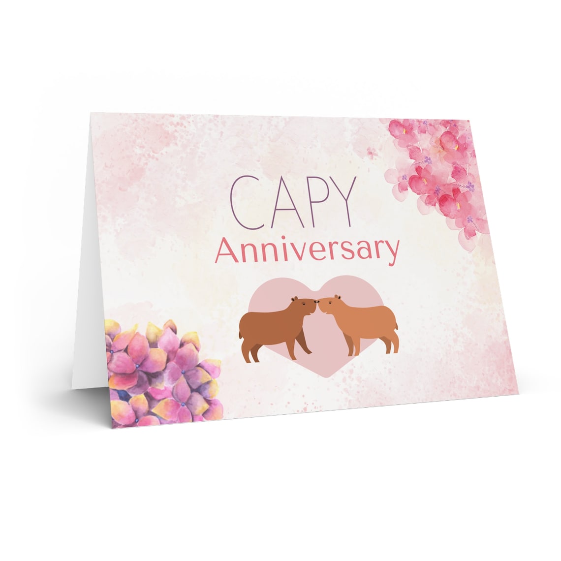 Capy Anniversary Capybara Card - Etsy