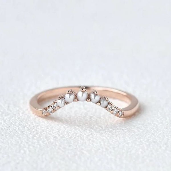 Pearl Wedding Band - Etsy