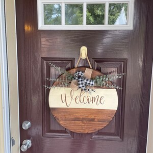 Round Welcome Sign - Etsy
