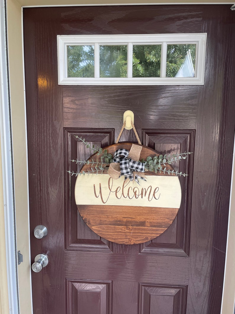 Round Welcome Sign - Etsy